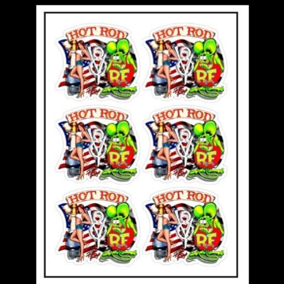 Design | Rat Fink Hot Rod Laminated Vinyl Stickers 22 | Poshmark